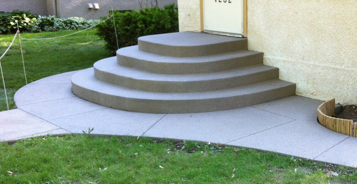 Front View Of Concrete Steps